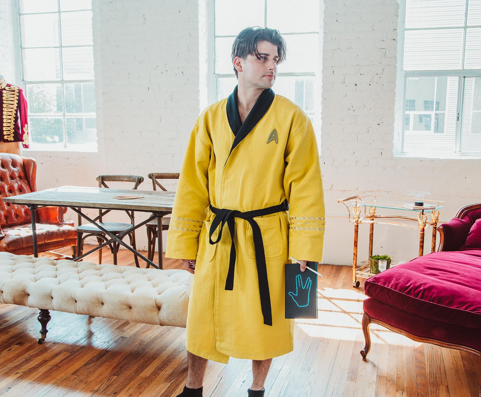 Star Trek: The Original Series Waffle-Weave Cotton Adult Bath Robe ...