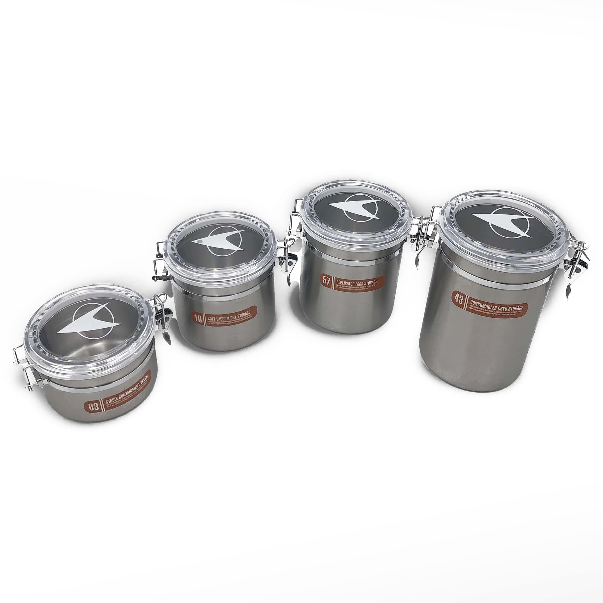 Star Trek: The Next Generation Stainless Steel Storage Jar Containers ...