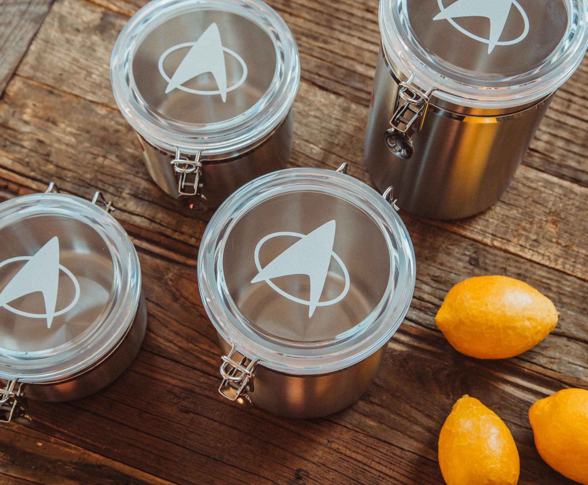 Star Trek: The Next Generation Stainless Steel Storage Jar Containers ...